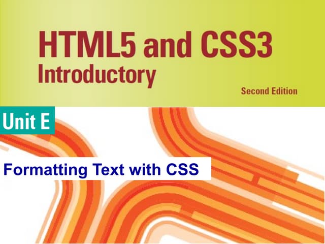Formatting Text With Css Ppt
