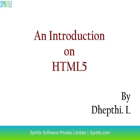 Html5 Introduction By Dhepthi L Ppt 