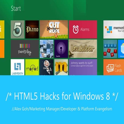HTML5 for Windows 8 | PPTX