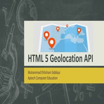 Html 5 Geolocation Api Pptx Web Development Internet
