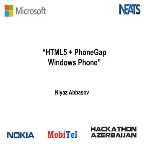 HTML5 + PhoneGap | PPT