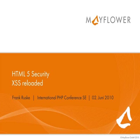 HTML 5 Security | PDF | Databases | Computer Software and Applications