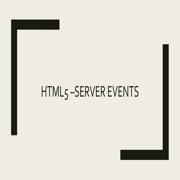 Html5 Server Events Ppt