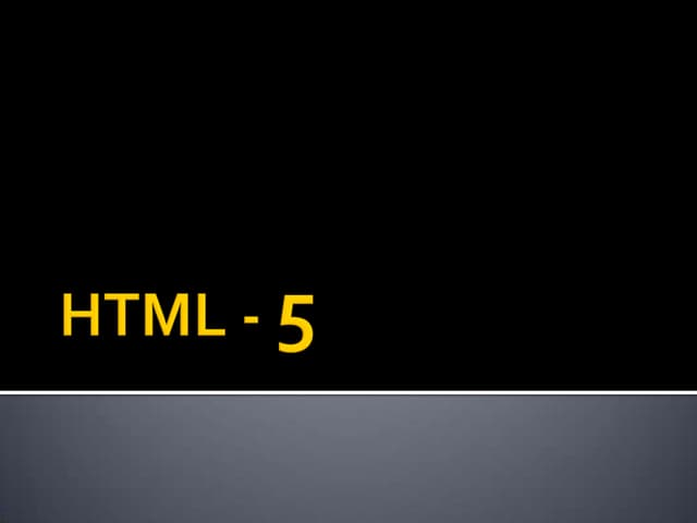 Html5 tutorial for beginners