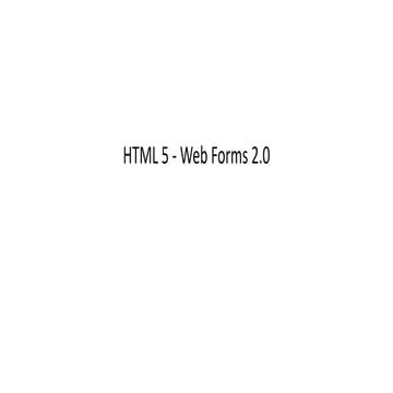 Html 5 Web Forms 2 Ppt 7004