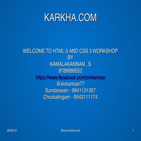 Html 5 And Css 3 Ppt 