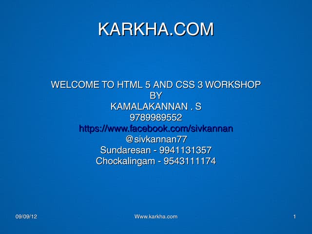 Html 5 And Css 3 Ppt