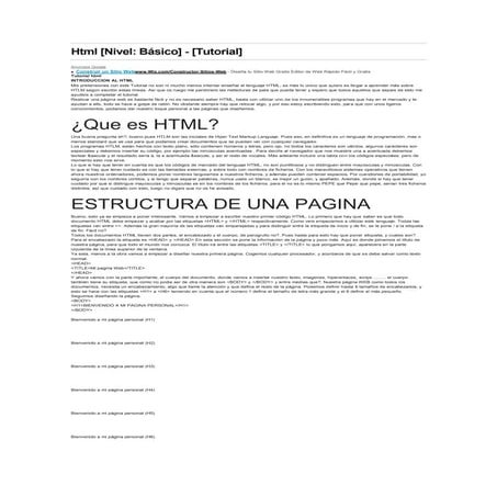 Primer ejercicio de html | DOCX