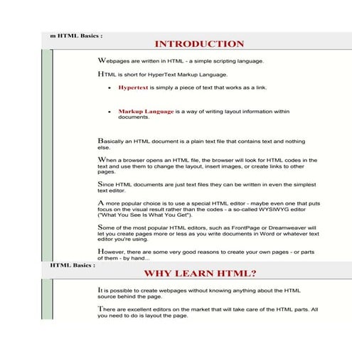 Html Basics | Pdf