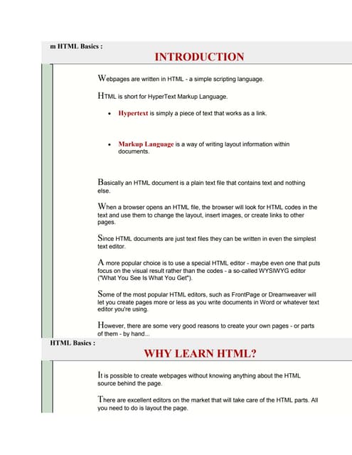 Html Basics | Pdf