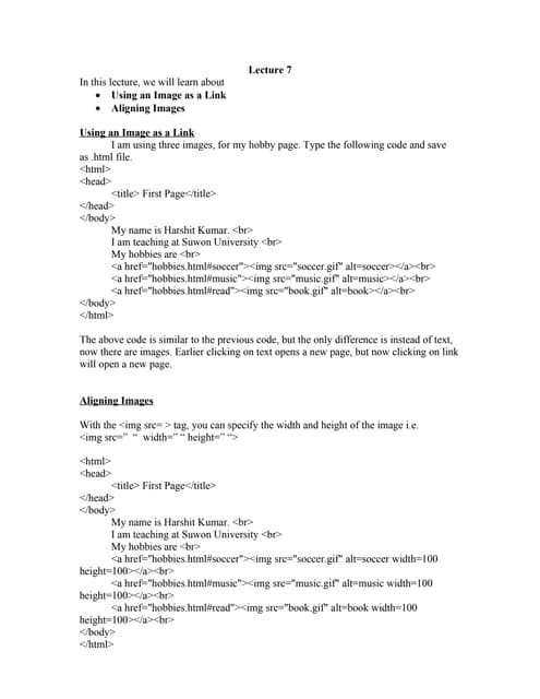 Html Basics 6 Image Pdf