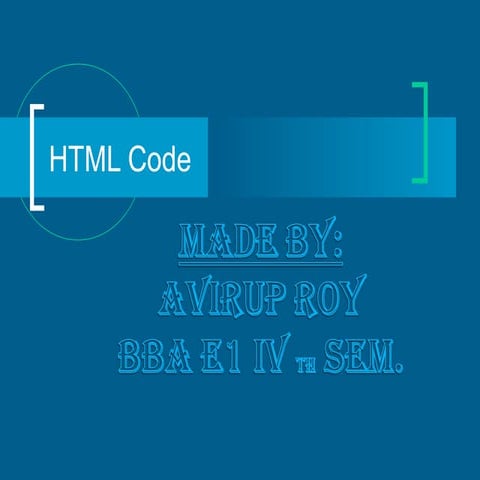 Html code | PPT | Free Download