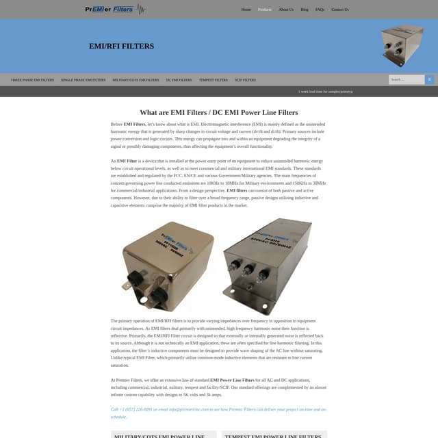 EMI Power Line Filters | PDF