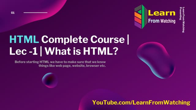 Html Complete Course Lec 1 What Is Html Ppt 6071
