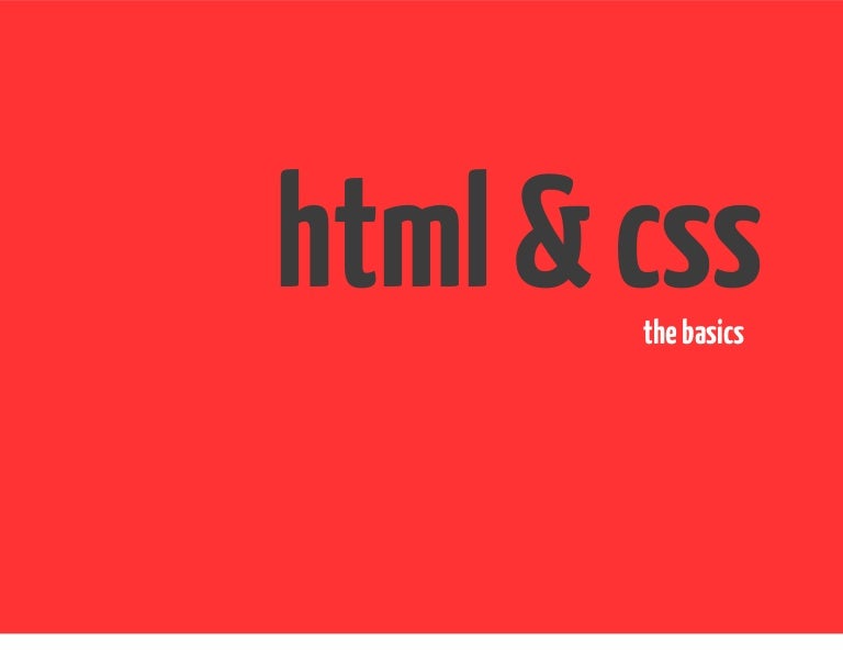 HTML & CSS Basics