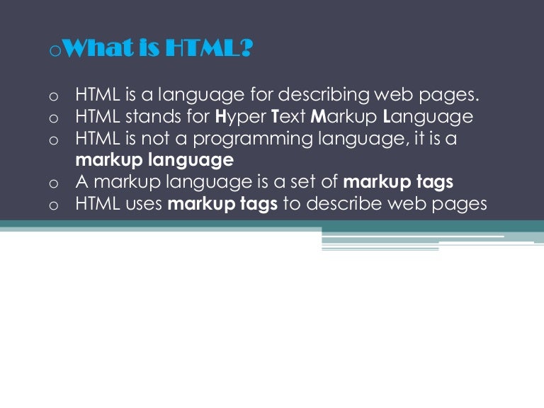 Html guide
