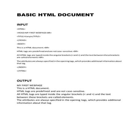 COMPUTER HOLIDAY HOMEWORK OF HTML CODING AND OUTPUTS ON MY HOMEPAGE ...