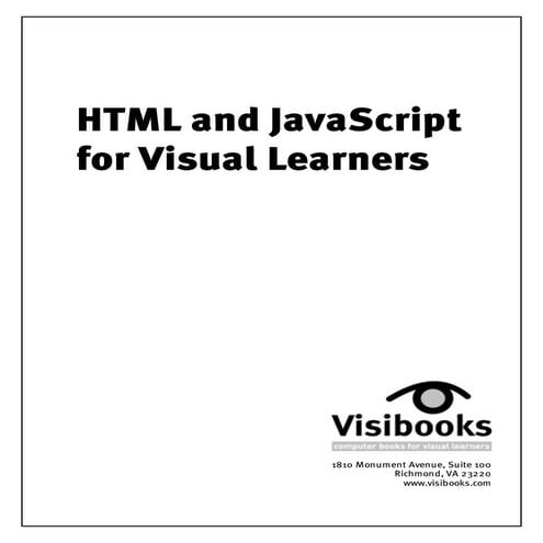 Html And Javascript For Visual Learners Pdf