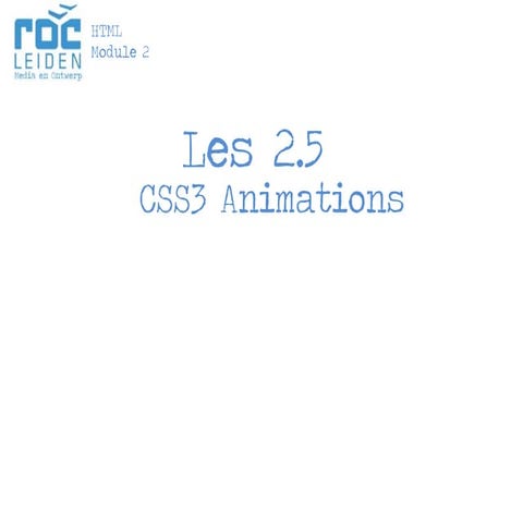 Html les 2.5_animation | PPT