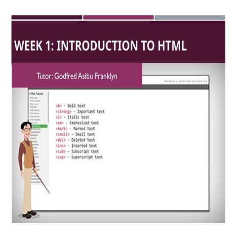 Introduction to Website Design with HTML | PPTX
