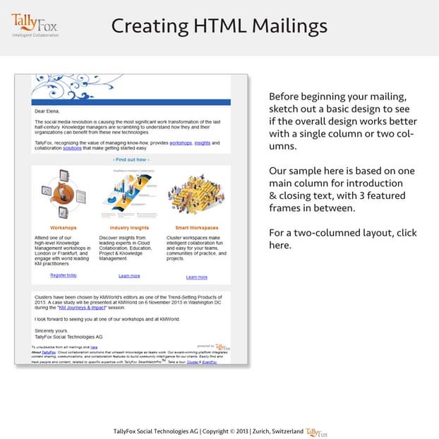 Custom html Mailings | PDF