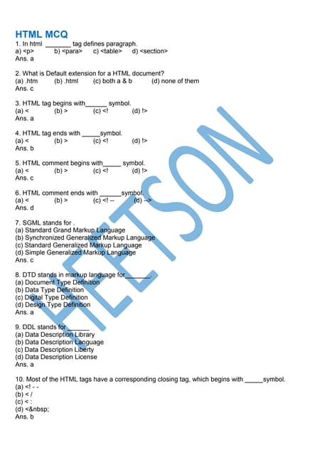 Notepad Mcq Objective Questions And Answers Pdf