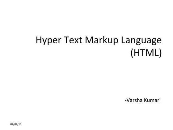 Std 10 Chapter 2 Head and Body Sections in HTML (Part 2- Body section ...