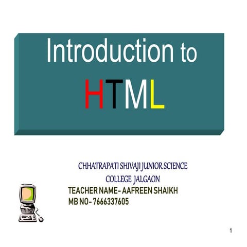 Html Notesppt Basic Html Programing Notes Ppt