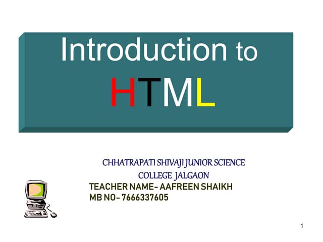 Html Notesppt Basic Html Programing Notes Ppt