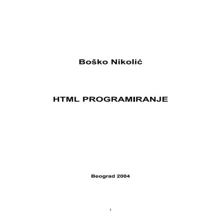 HTML_programiranje doc for design of web | PDF