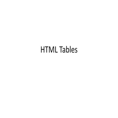 Htmltables Ppt