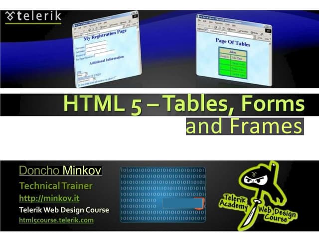 Html Tables Forms Frame Markup Lang Pptx