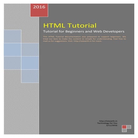 Presentation on HTML | PPT