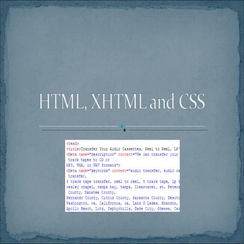 Html Xhtml Css Ppt 9357