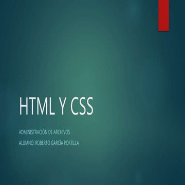 Html y css | PPTX