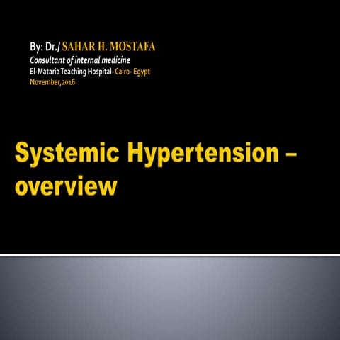 SYSTEMIC HYPERTENSION | PPTX