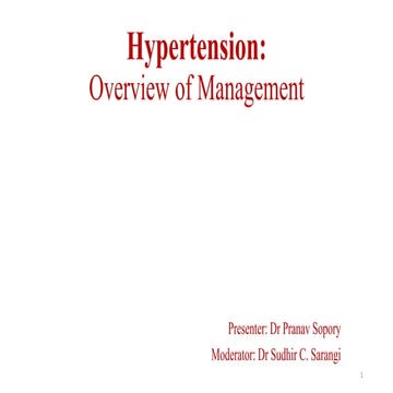 JNC 8 guideline to Management of Hypertension | PPTX