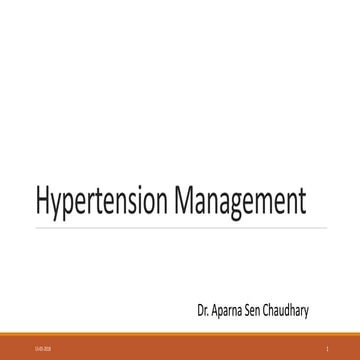 Hypertension Management | PPTX