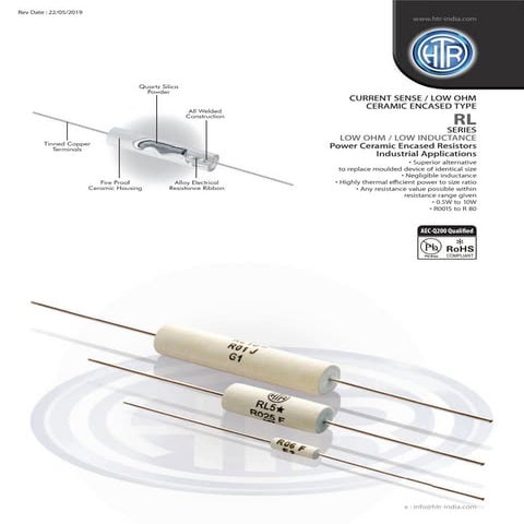 Htr india-products-current-sense-resistors-ceramic-encased-resistor-rl ...