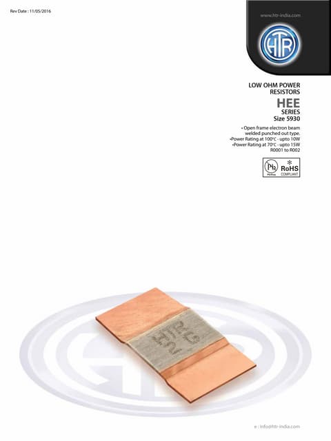 Htr india-products-current-sense-resistors-electron-beam-welded-hbe ...