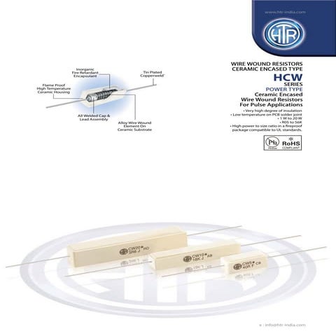 HIP - WIRE WOUND RESISTORS SILICONE COATED TYPE | PDF