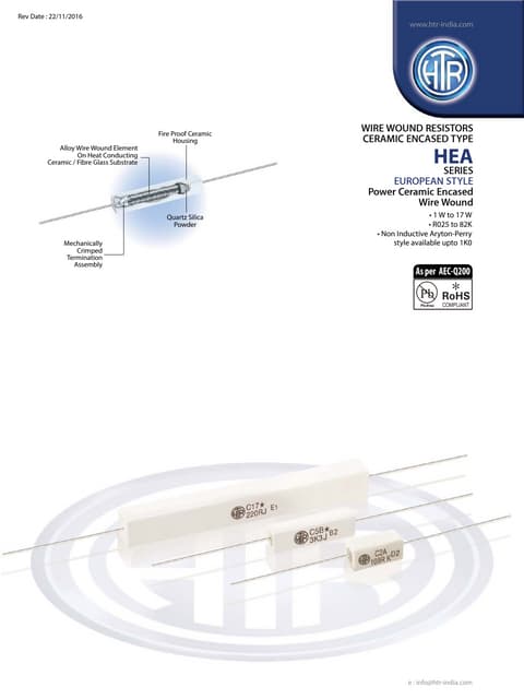 Htr india-products-wire-wound-resistors-ceramic-encased-resistor-hsvau ...
