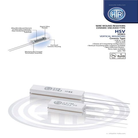 HTR India - Products - Wire Wound Resistors - Ceramic Encased Resistor ...