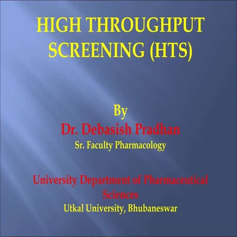 High Throughput Screening | PPT