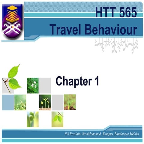 Travel behavior chapter one | PPTX