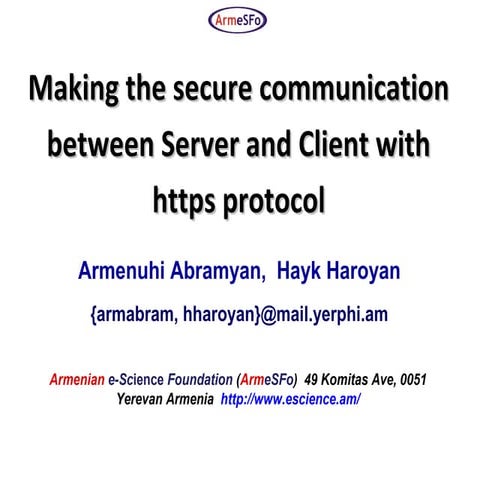 Making The Secure Communication Between Server And Client With Protocol Ppt