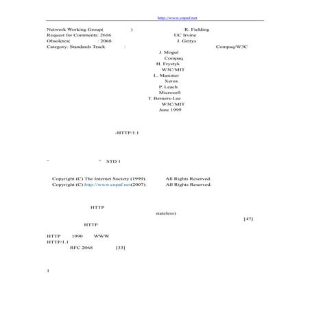 Http1.1协议 | PDF | Computer Networking | Computing