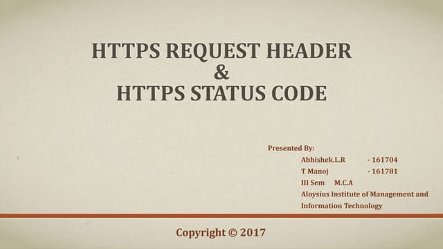 Request Header And Status Code Pptx Web Development