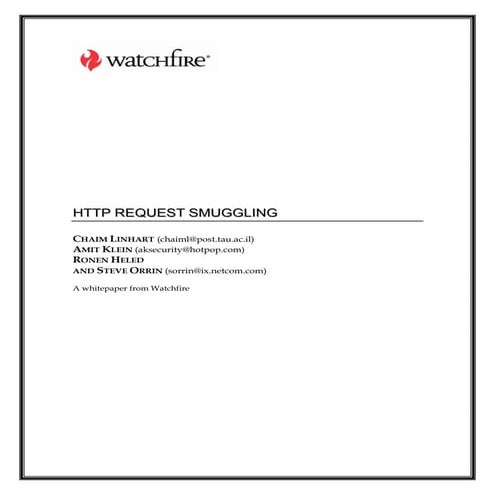 Http Request Smuggling | PDF