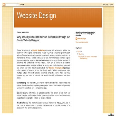 Dublin Website Designer | PDF | Web Development | Internet